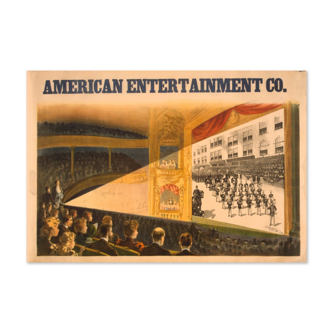 1890s Vintage Style Movie Theater Poster American Entertainment Co ...