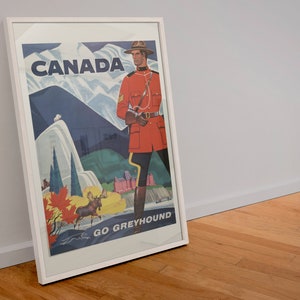 Canadian Mountie 1960s Vintage Style Travel Poster | Classic Collection ...