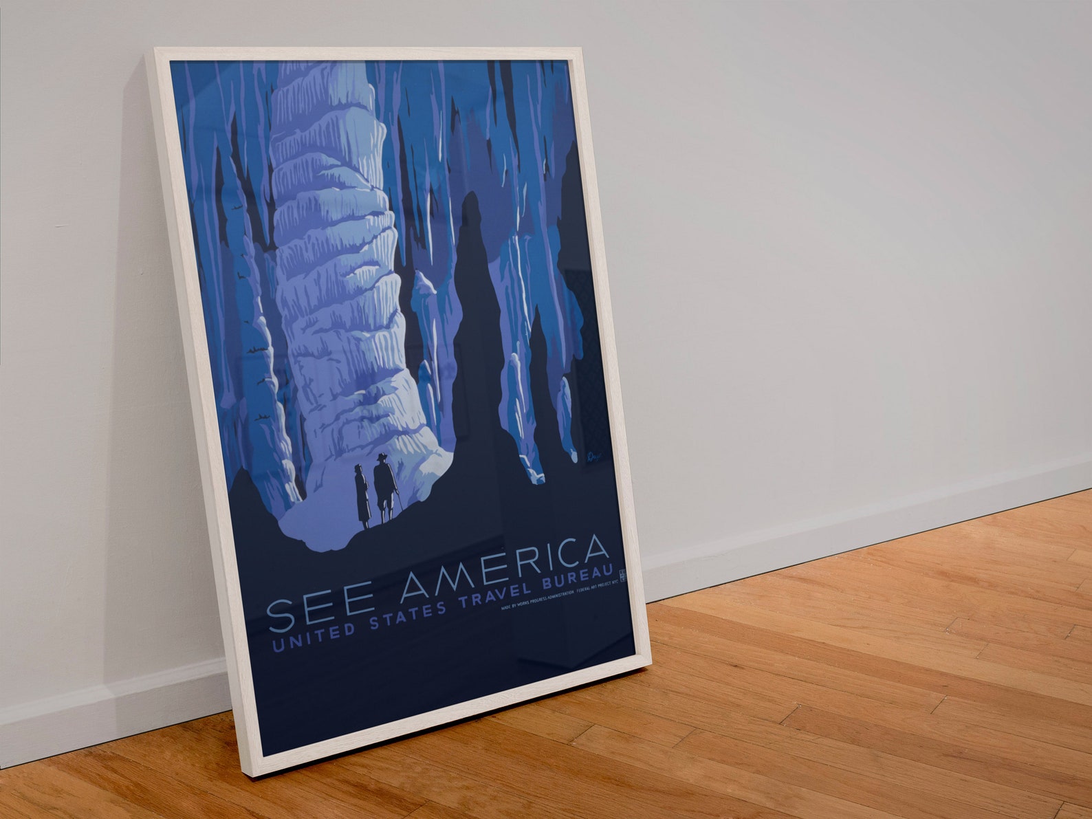 See America Caverns 1930s Vintage Style Works Progress Travel Poster ...