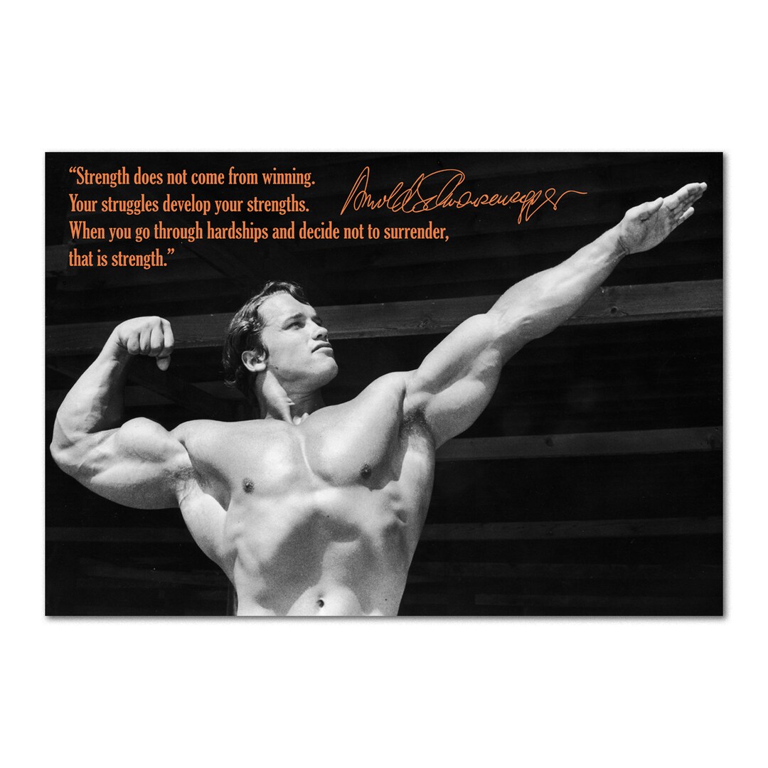 Arnold Schwarzenegger Motivational Poster - Body Building Inspirational ...