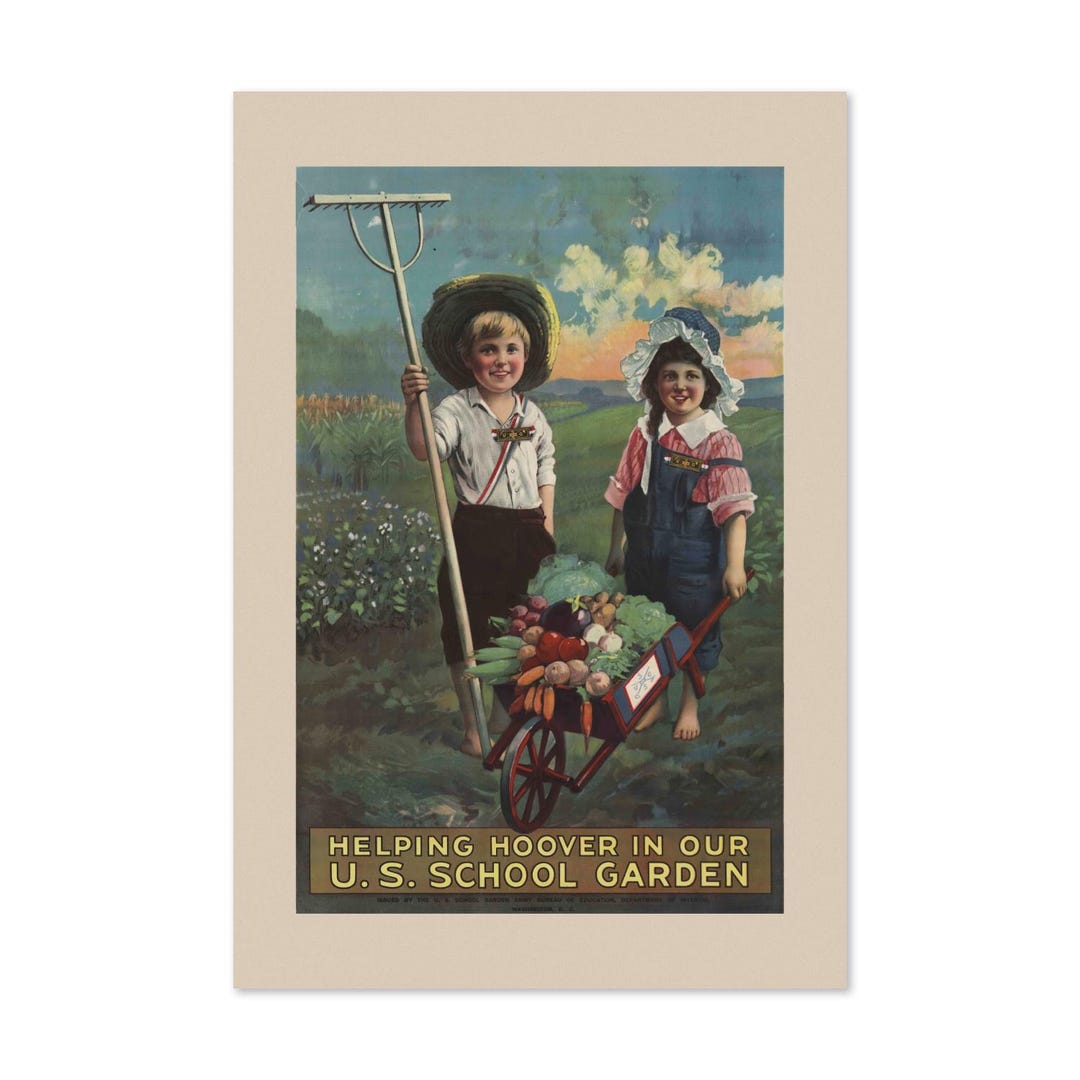 1919 US School Victory Garden World War 1 Poster | Classic World War I ...