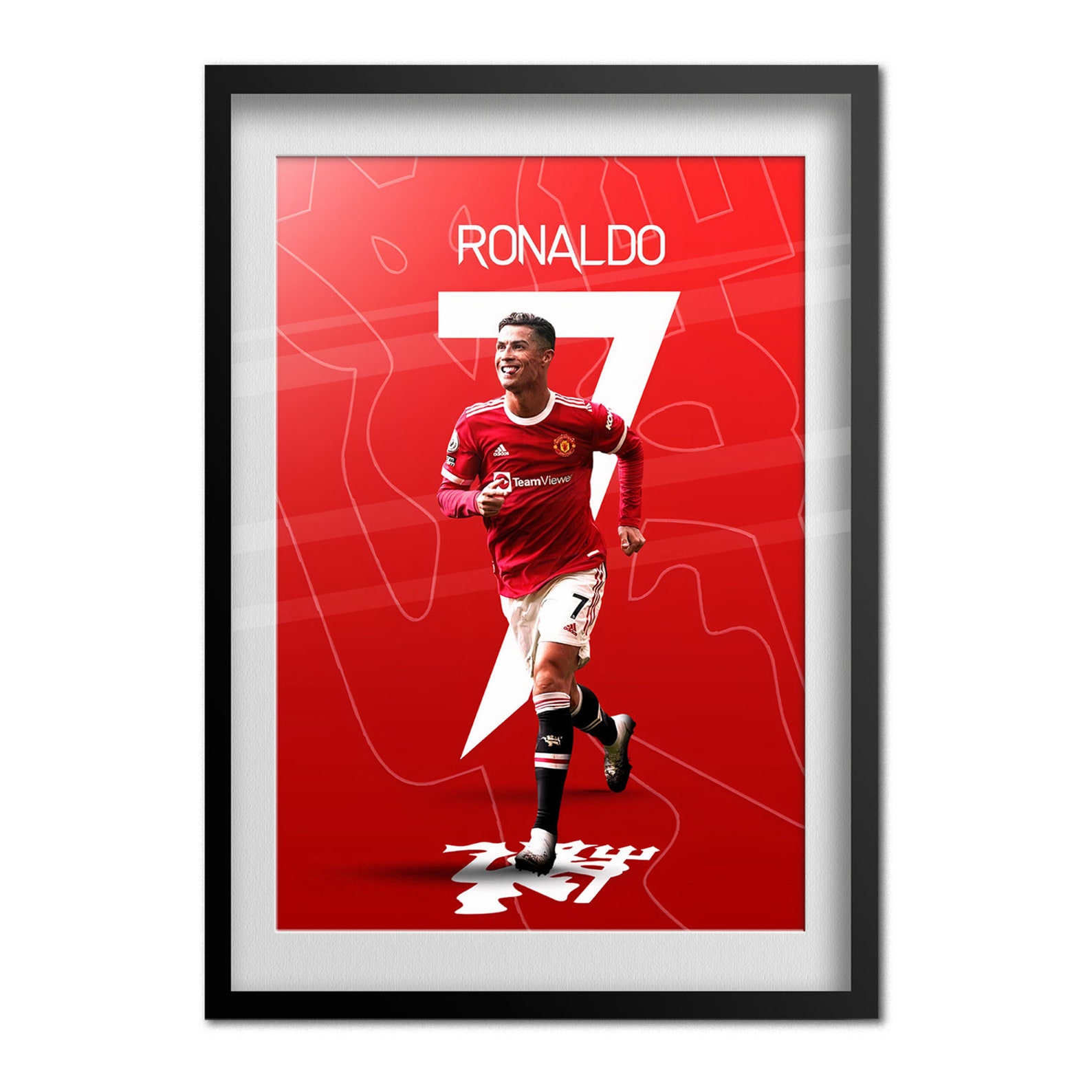 CR7 Cristiano Ronaldo Poster | Soccer Sport Wall Art | Motivational ...