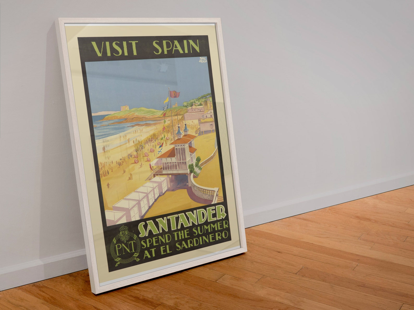 Santander Spain 1930s Vintage Spanish Travel Poster | Classic ...