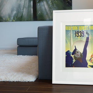 1939 New York World's Fair Trylon and Perisphere Vintage Travel Poster ...