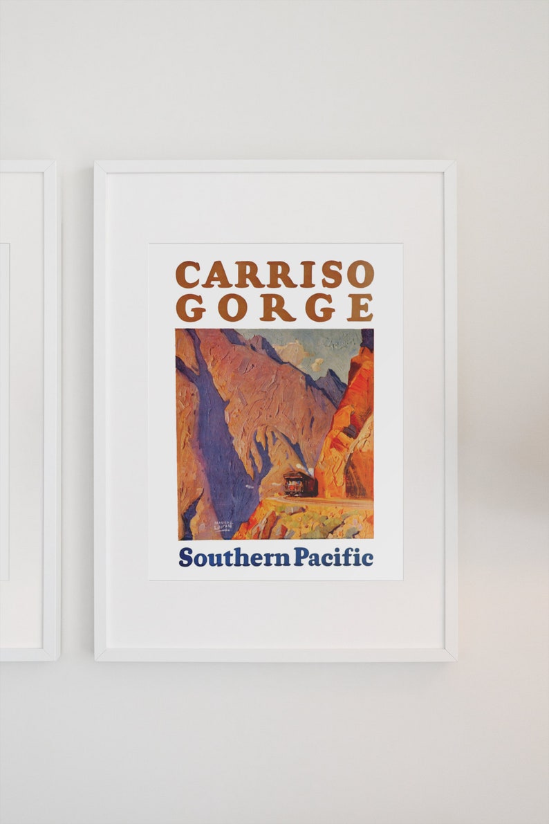 1929 Carriso Gorge California Vintage Style Southern Pacific Travel ...