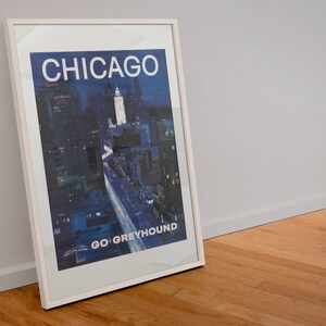 Chicago 1960s Vintage Style Travel Poster | Classic Collection Art ...