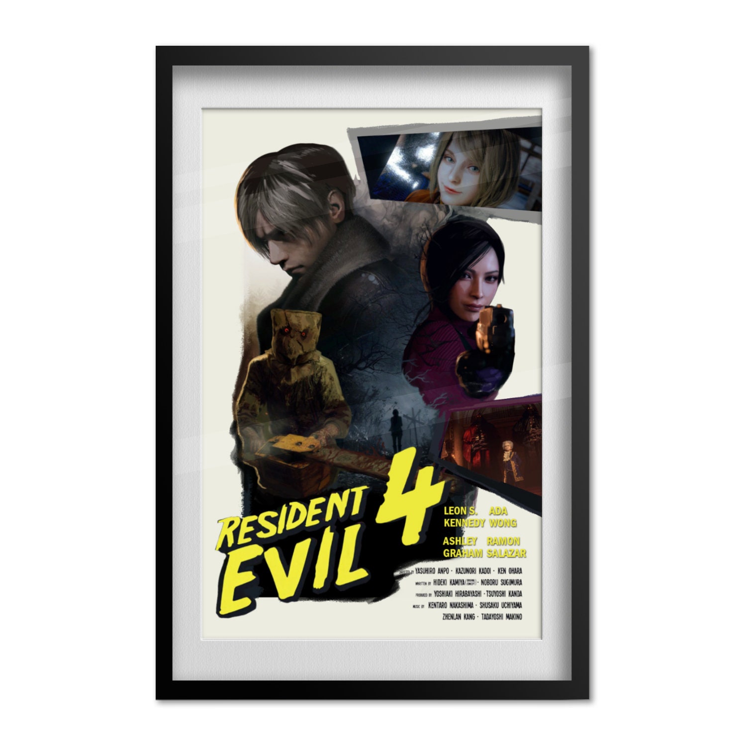 Resident Evil 4 Remake Poster | Retro Movie Style Art | High Quality ...