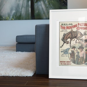 Old Western Cowboy Movie Poster - Tom Mix 1914 | Classic War Art Print ...