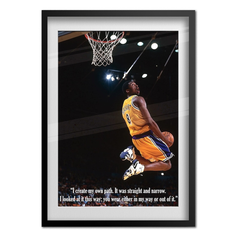 Kobe Bryant Poster Inspirational Wall Art 02 Mamba Mentality - Etsy