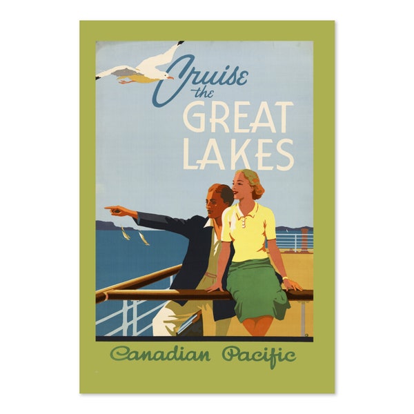 Vintage Great Lakes Poster - Etsy
