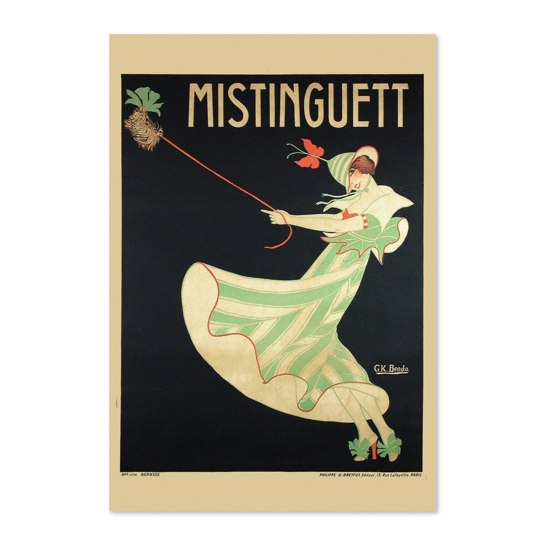 Classic Victorian French Art Poster Mistinguett | Classic Advertising ...
