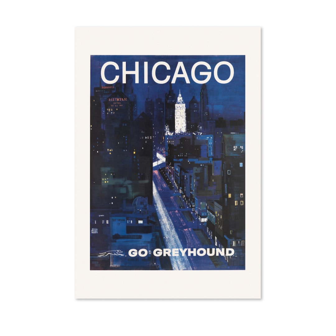Chicago 1960s Vintage Style Travel Poster | Classic Collection Art ...