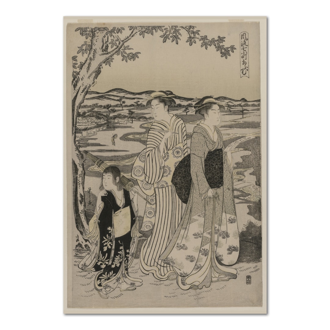 Japan Vintage Art - Omu the Parrot (c. 1790) Chōbunsai Eishi (japanese, 1756-1829) - Etsy