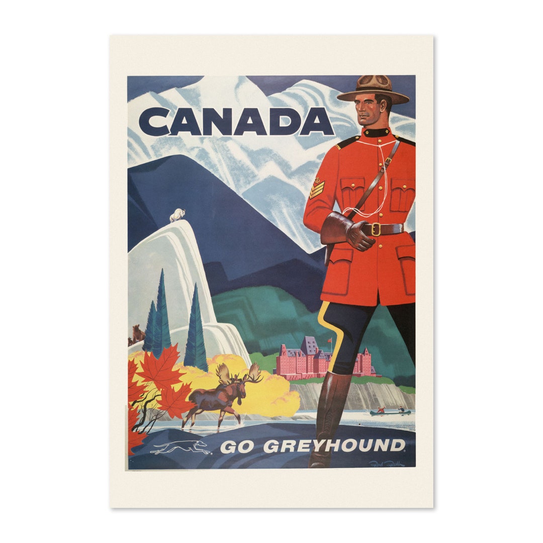 Canadian Mountie 1960s Vintage Style Travel Poster | Classic Collection ...
