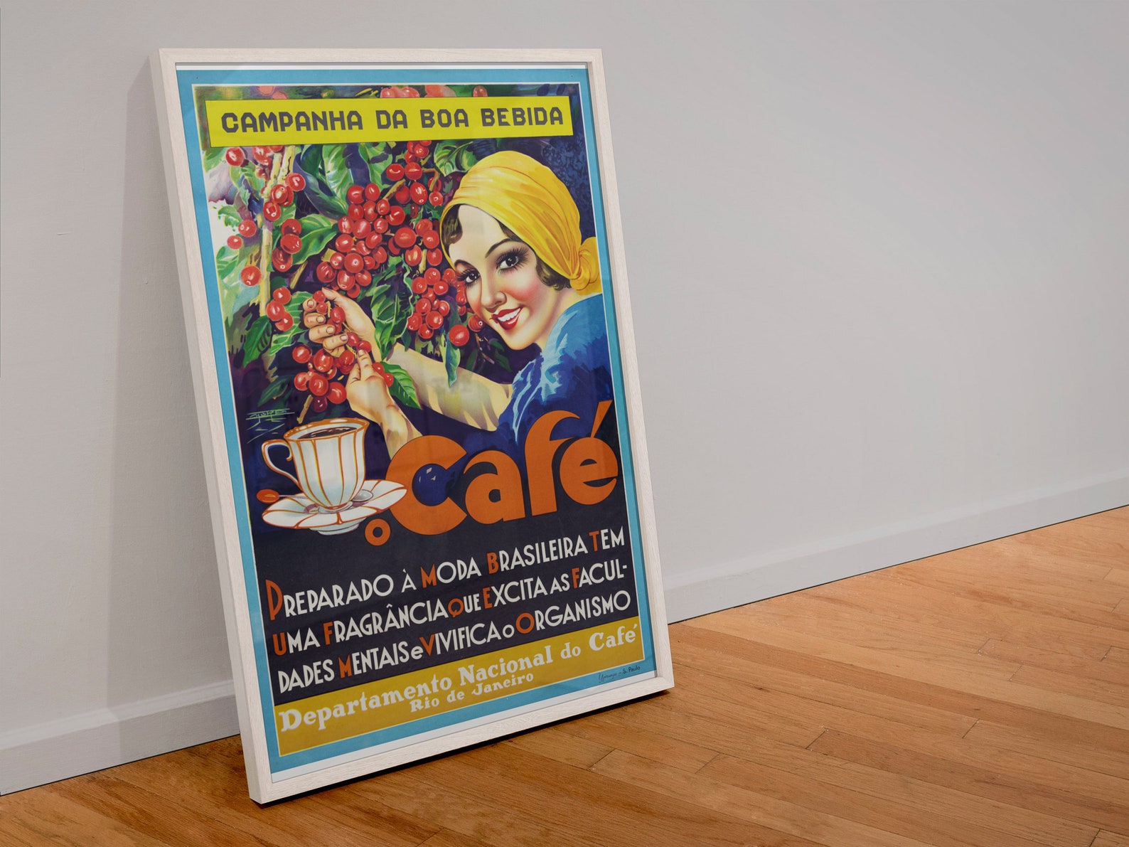 1930s Classic Coffee Vintage Art Poster Rio De Janeiro Cafe | Classic ...