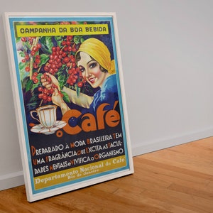 1930s Classic Coffee Vintage Art Poster Rio De Janeiro Cafe | Classic ...