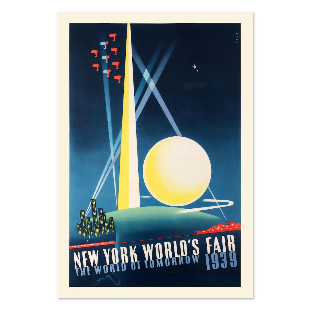 NY World's Fair 1939 World of Tomorrow Vintage Style Travel Poster ...