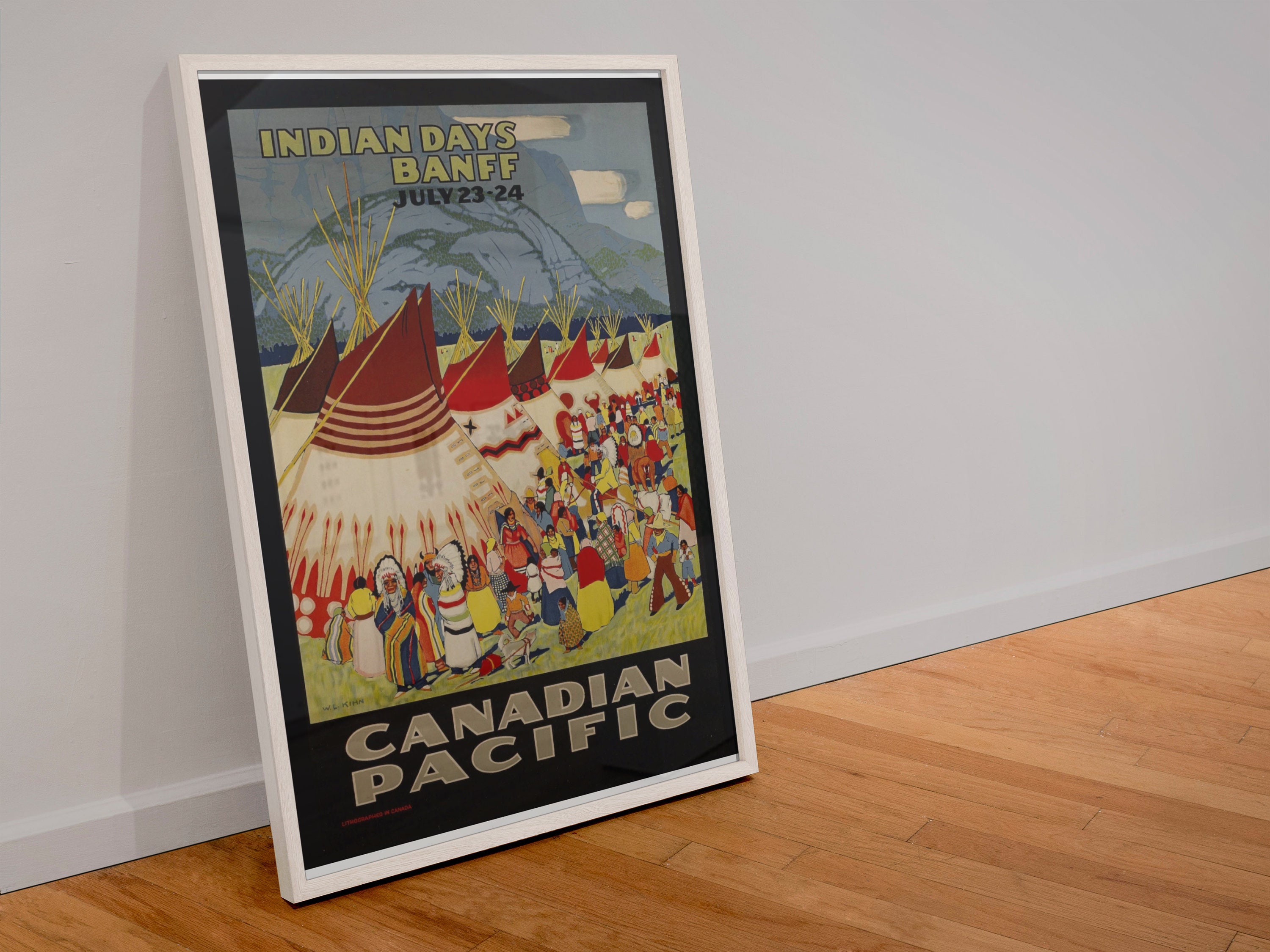 1925 Canadian Pacific Banff Indian Days Vintage Style Travel Poster ...