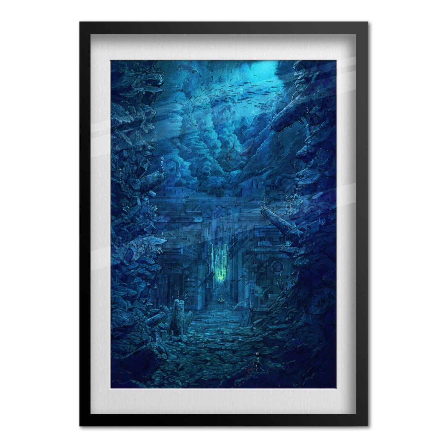 Anime Scenery Poster Ocean Gate Way High Quality Prints - Etsy