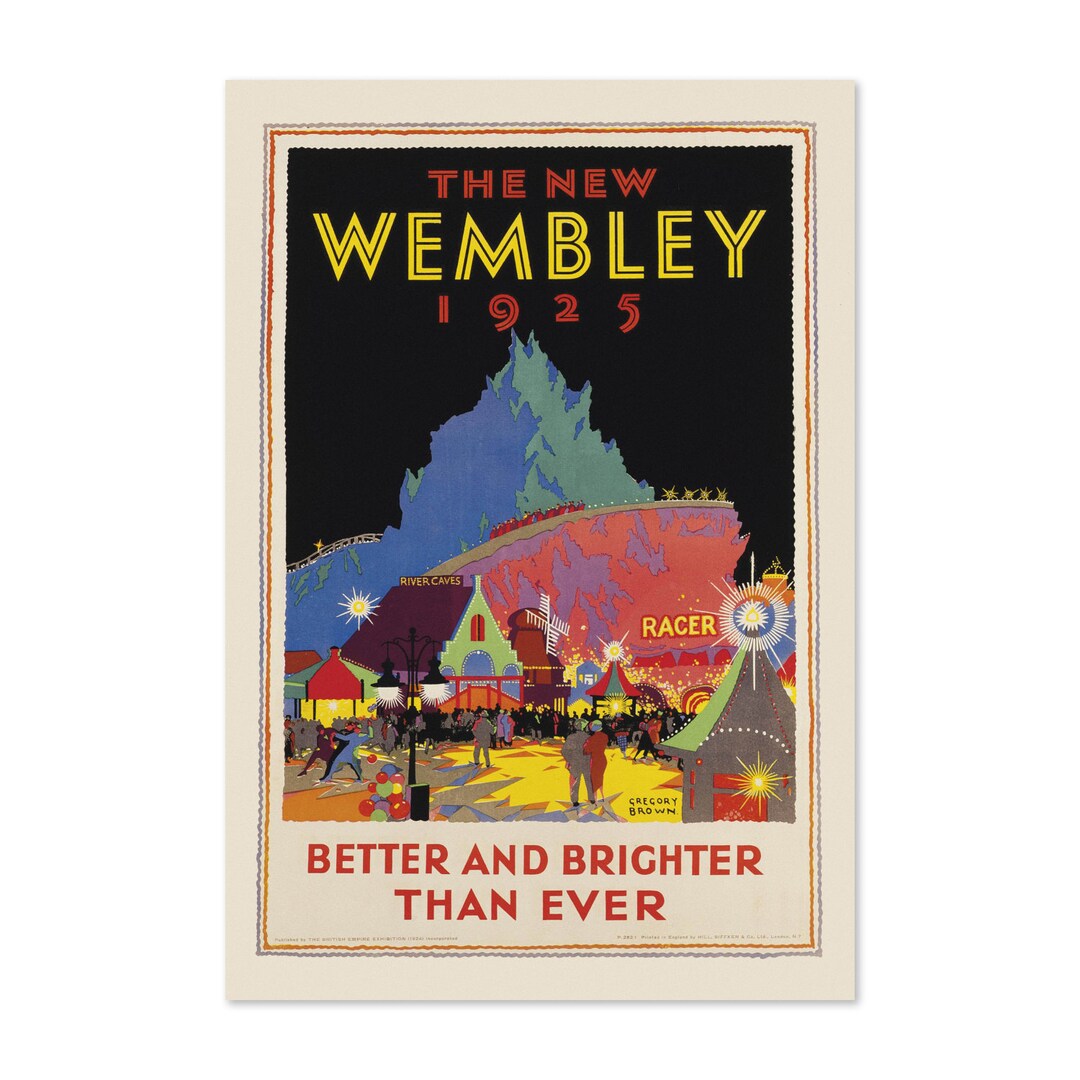 The New Wembley! London 1925 Vintage Style Travel Poster | Classic ...