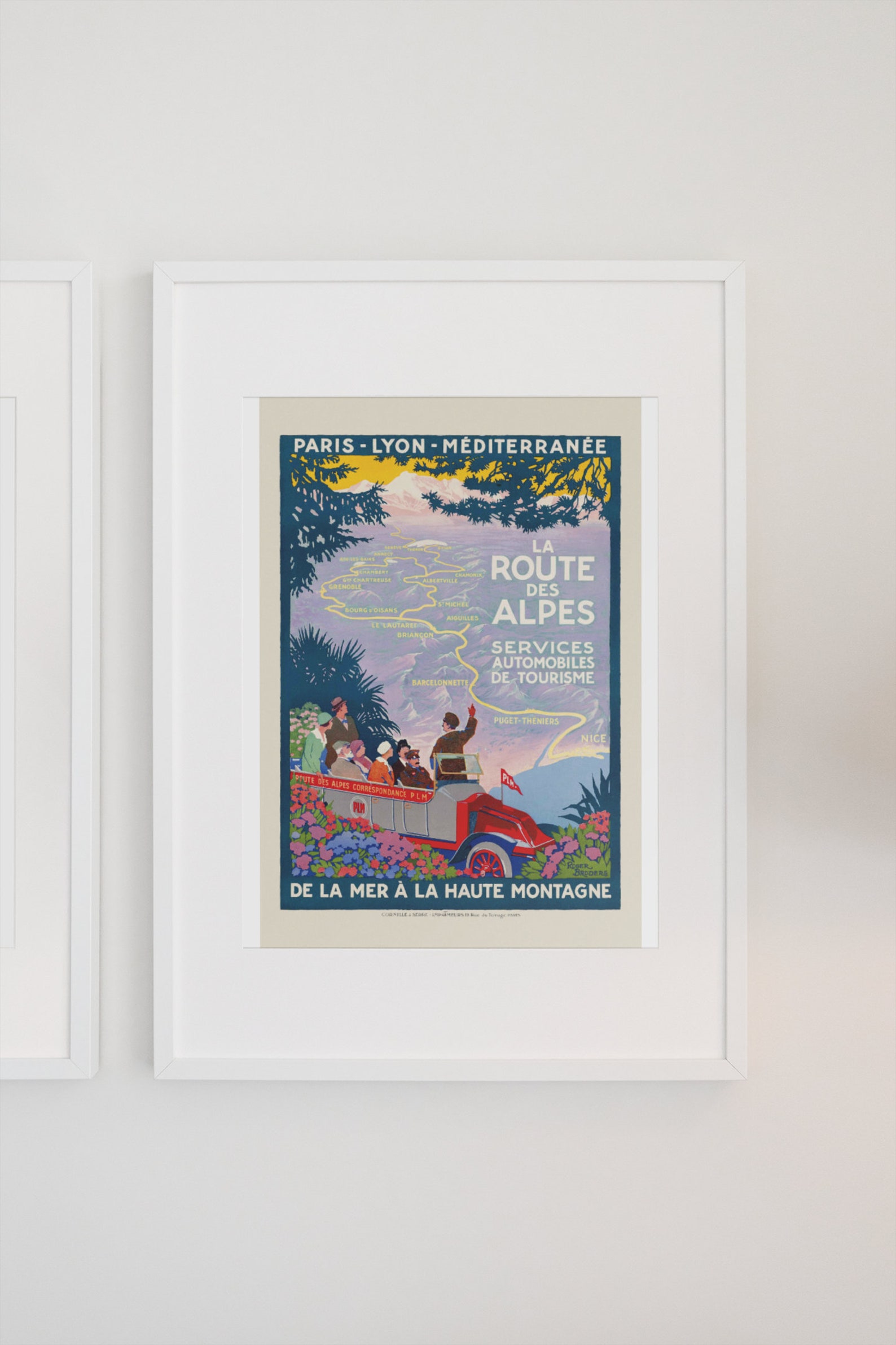 1920s La Route Des Alpes Vintage Style French Travel Poster | Classic ...