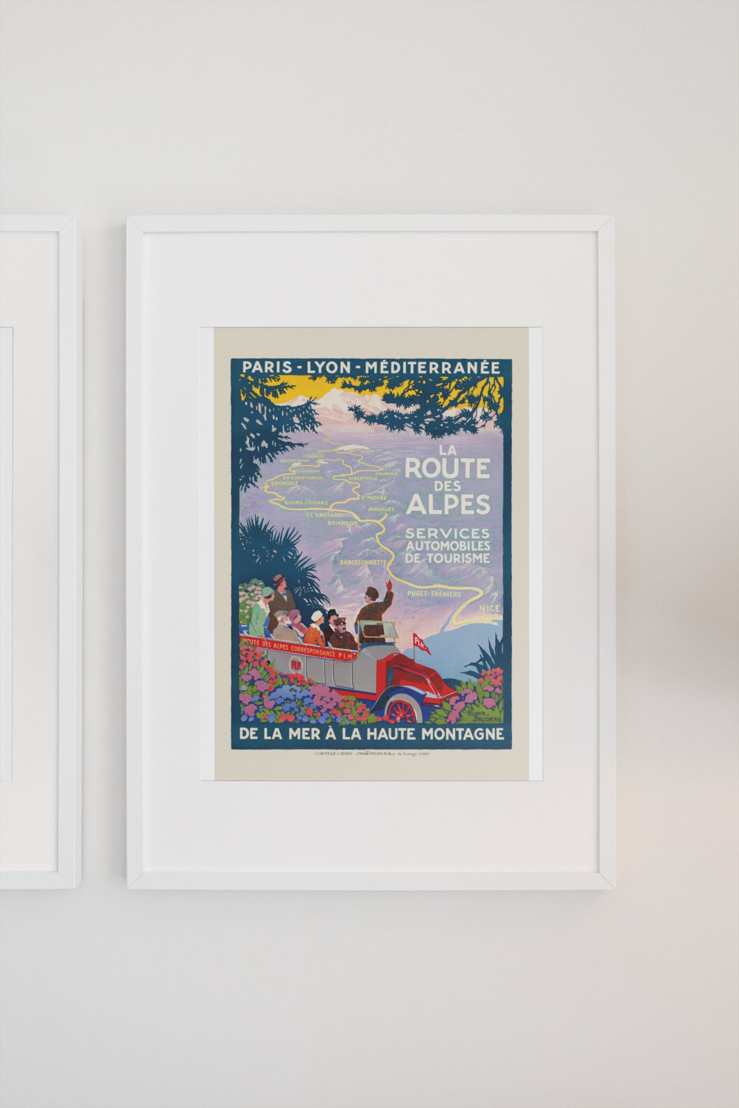 1920s La Route Des Alpes Vintage Style French Travel Poster | Classic ...