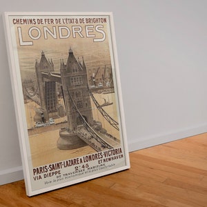1920s London England Classic Paris to London Travel Poster | Classic ...