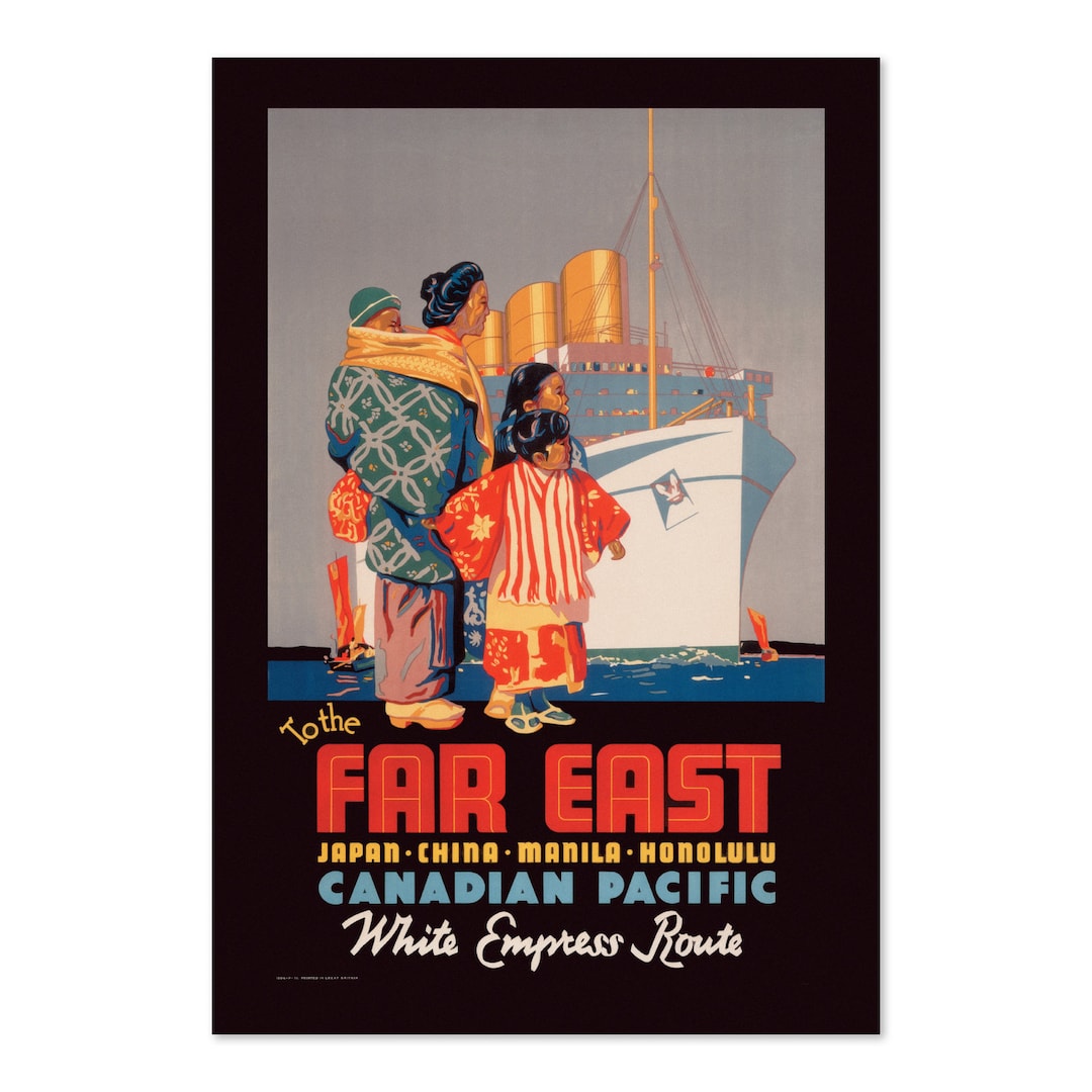 Canadian Pacific Ocean Liner 1930s Vintage Style Travel Poster ...