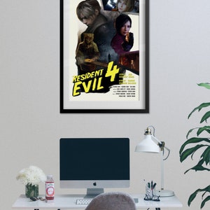 Resident Evil 4 Remake Poster | Retro Movie Style Art | High Quality ...