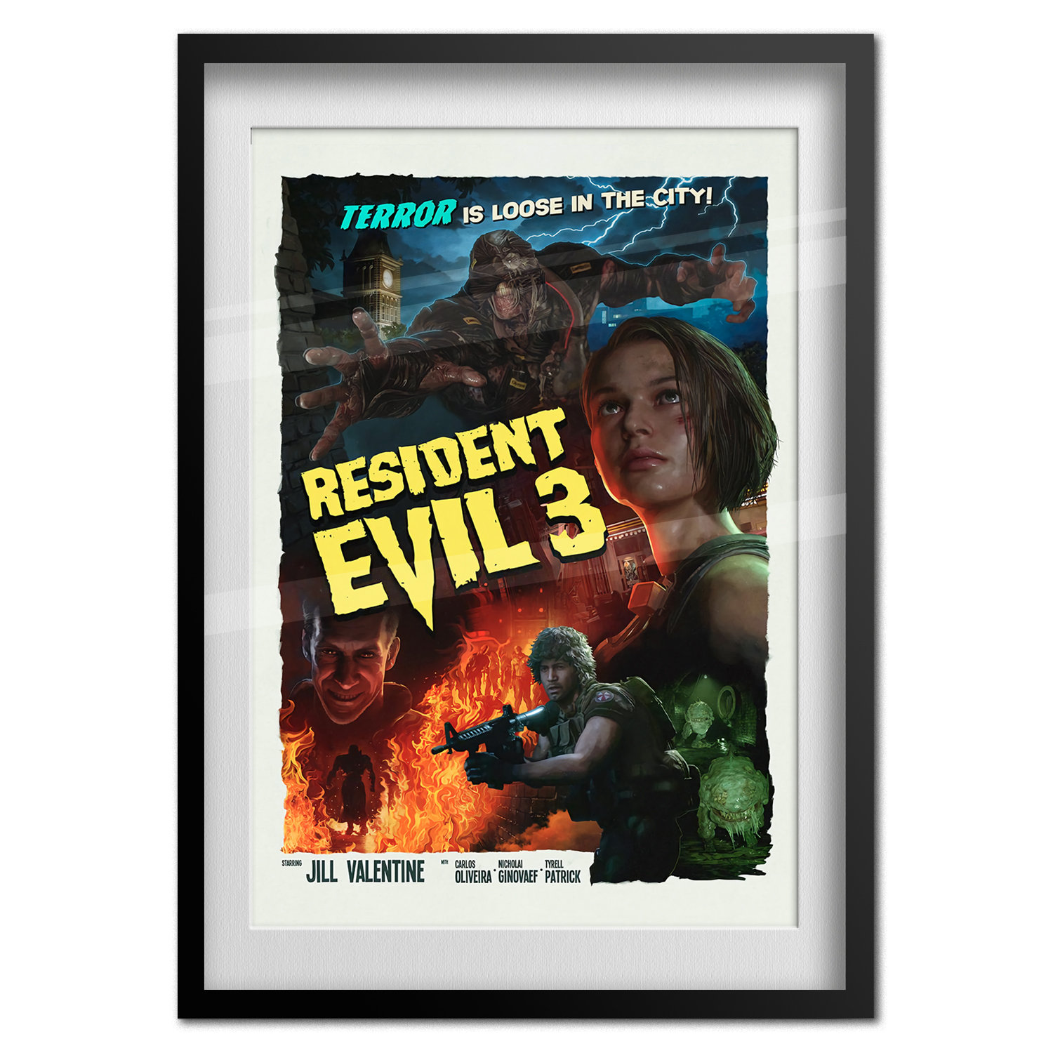 Resident Evil 3 Remake Poster Retro Movie Art Style High - Etsy