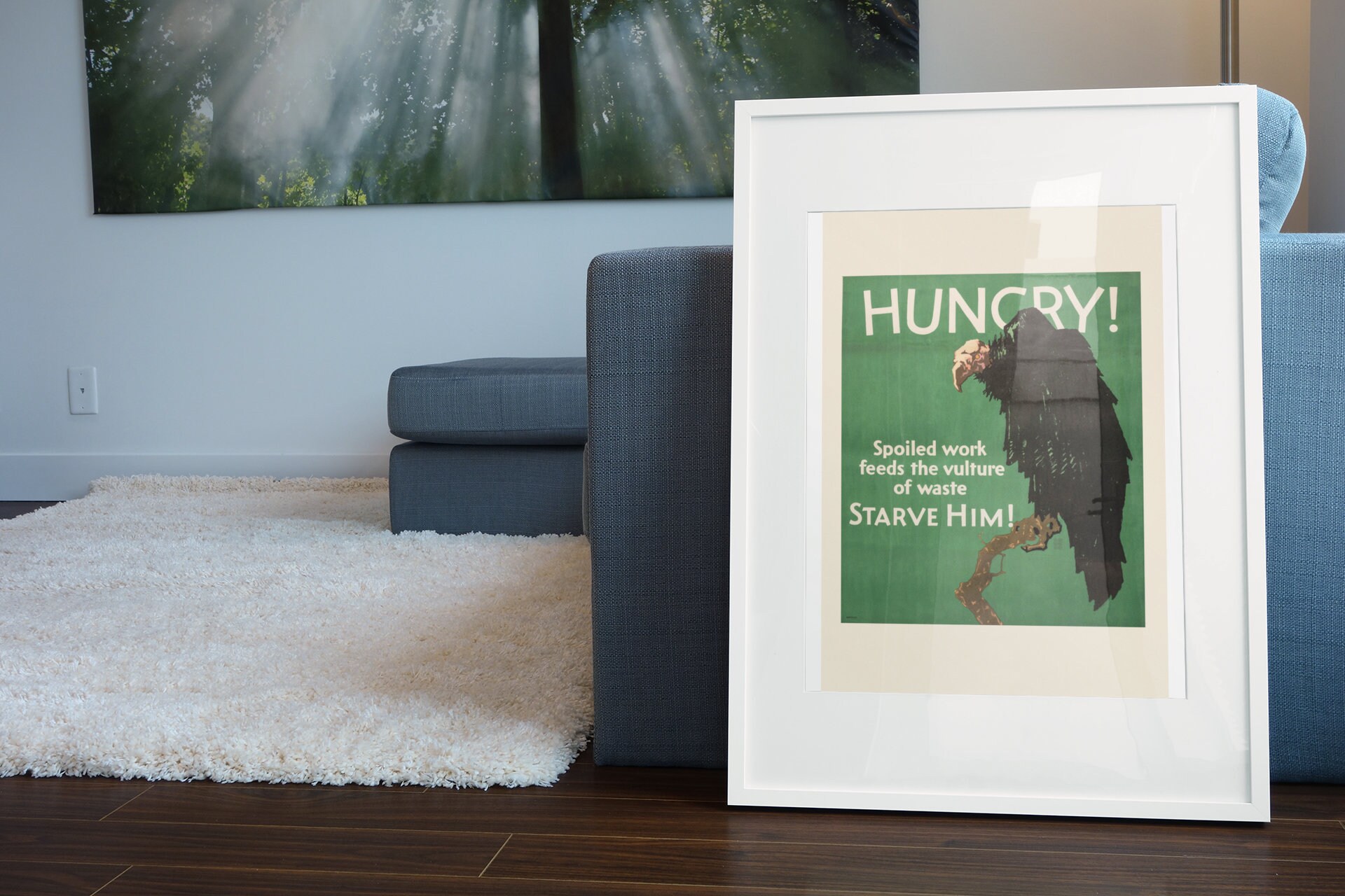 Hungry Vulture - Starve Him - 1920s Work Incentive Motivational Poster ...