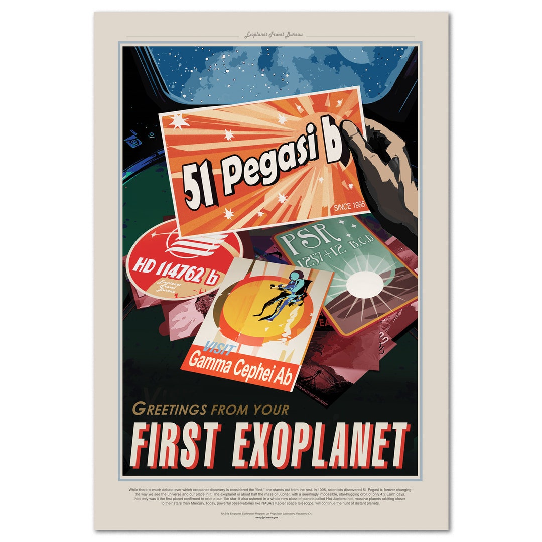 Nasa Space Poster, Retro Wall Art, Space Travel Poster - Peg 51 Space ...