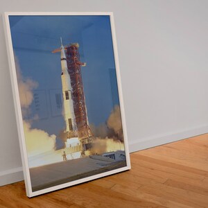 Apollo 11 Saturn V Rocket Launch Historic Moon Landing Poster - Space Mission - High Quality ...