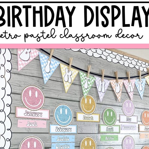 Retro Classroom Decor Birthday Display - Etsy