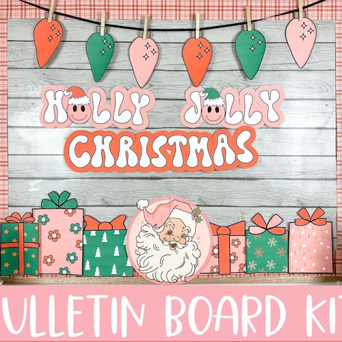 Christmas Bulletin Board Kit Classroom Decor Retro - Etsy