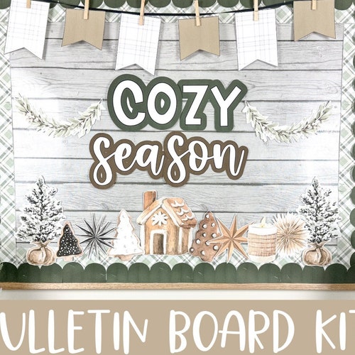 Christmas Bulletin Board Kit Classroom Decor Neutral - Etsy
