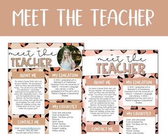 Meet the Teacher Leopard - Etsy
