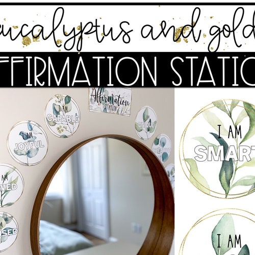 Eucalyptus and Gold Flip Calendar Botanical - Etsy