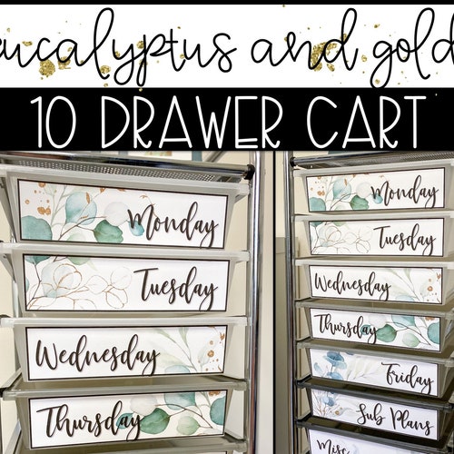 Eucalyptus and Gold Classroom Decor Bundle Editable - Etsy