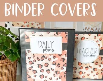 Cheetah Binder Covers - Etsy