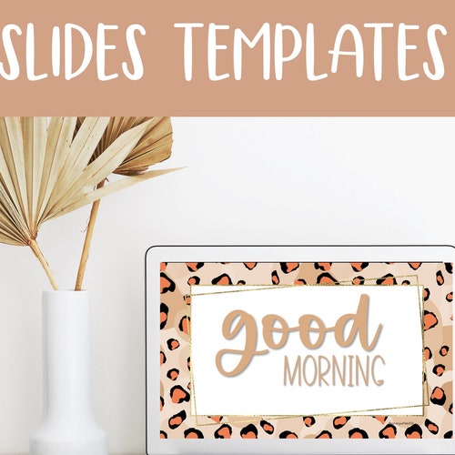 MODERN LEOPARD Slides Template Cheetah Classroom Decor - Etsy