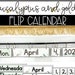 Eucalyptus and Gold Flip Calendar Botanical - Etsy