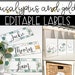 Eucalyptus and Gold Name Tags Classroom Labels Editable - Etsy Canada