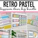 Retro Pastel Classroom Decor Bundle Editable - Etsy Canada