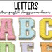 Retro Pastel Bulletin Board Letters Varsity Patch Letters - Etsy