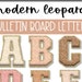 Modern Leopard Bulletin Board Letters Neutral Varsity Patch - Etsy