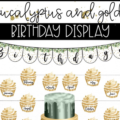 Eucalyptus and Gold Classroom Decor Classroom Schedule - Etsy
