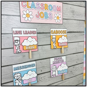 Pastel Classroom Decor | Classroom Jobs for Students | Printable - Etsy