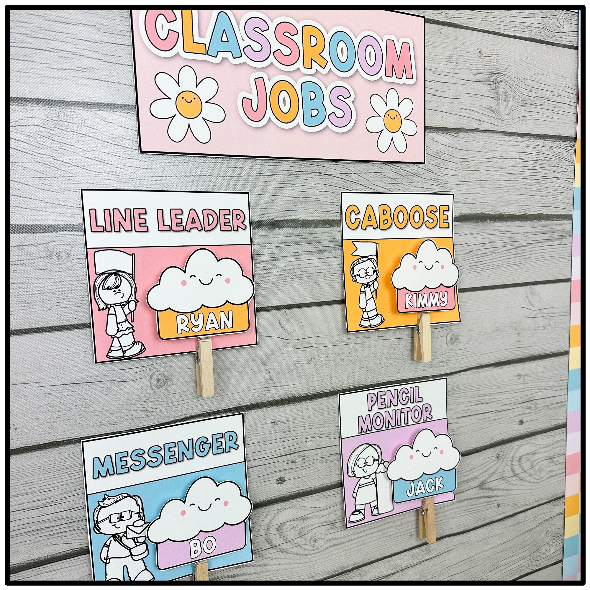 Pastel Classroom Decor | Classroom Jobs for Students | Printable - Etsy