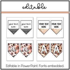 Modern Leopard Banner, Bunting, Bulletin Board, Cheetah Classroom Decor ...